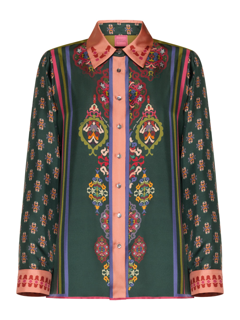 Silk Shirt Morocco Print